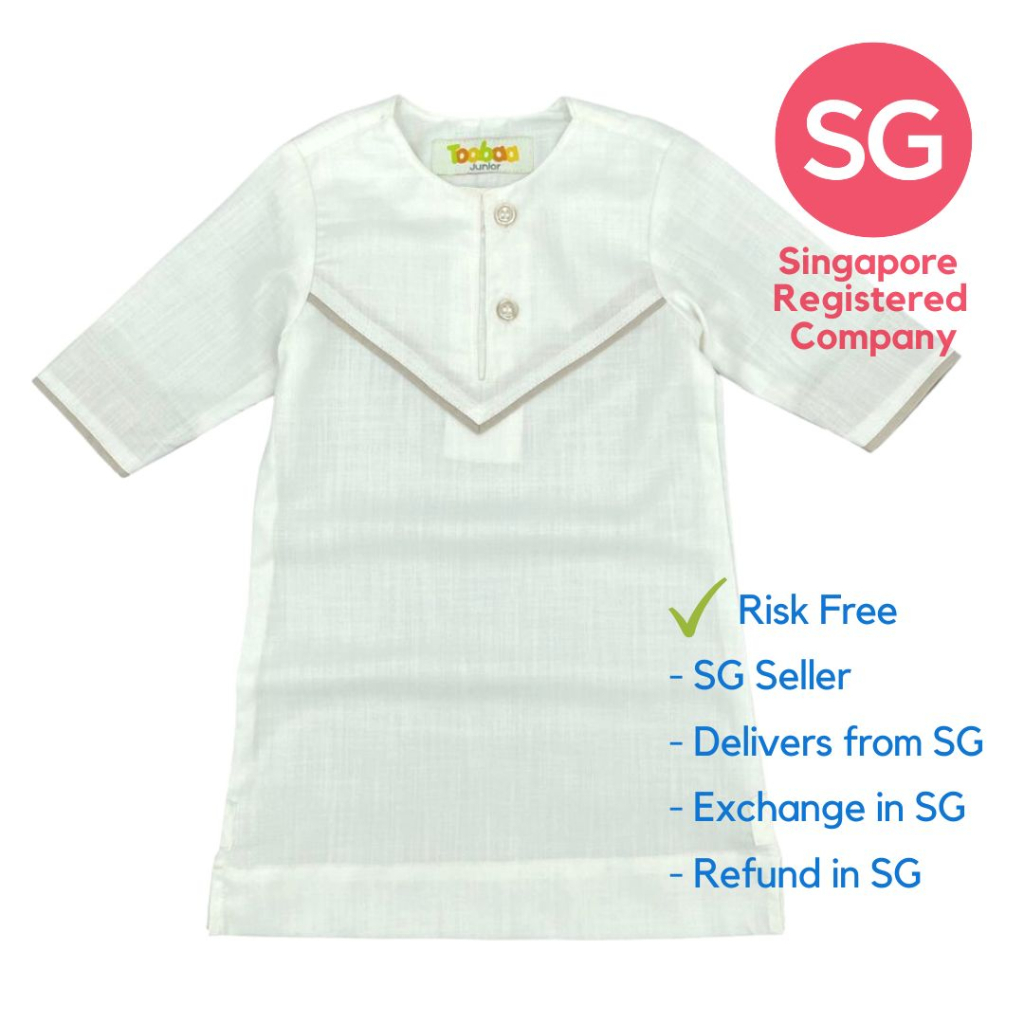 🇸🇬 [SG Seller] ★ Baby Omani – Ivory ★ (Newborn Boys Jubah for 0-3 mths ...