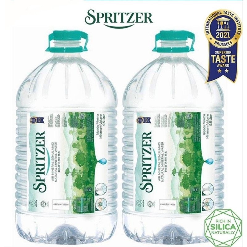Spritzer Mineral Water 9.5L Halal Suci Bersih | Shopee Singapore
