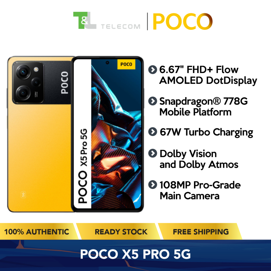 POCO X5 Pro Dual SIM 5G | 8GB + 256GB | Snapdragon® 778G Processor ...
