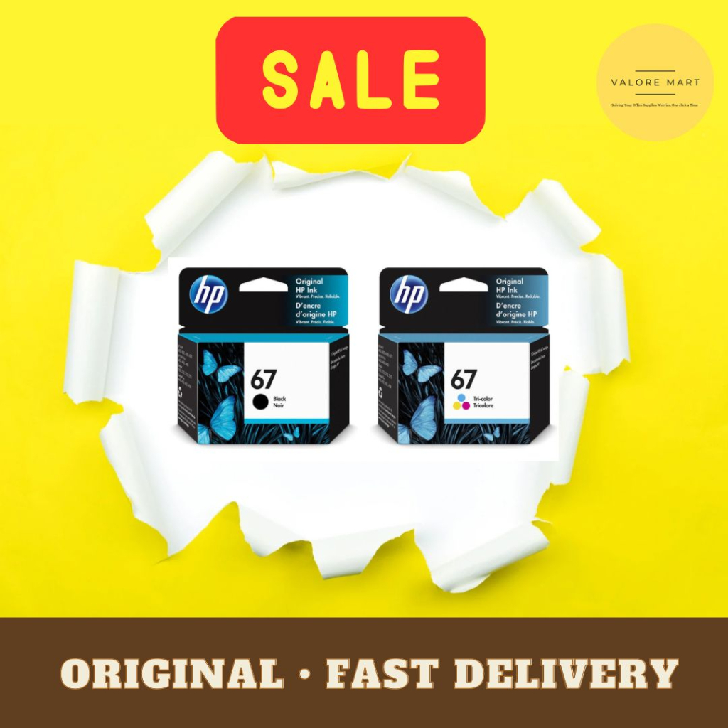 [ORIGINAL] Hp 67 black tri-color ink cartridge | Shopee Singapore