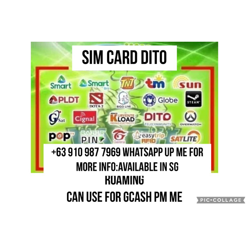 Philippine Sim Card (can register for your gcash)onhand | Shopee Singapore