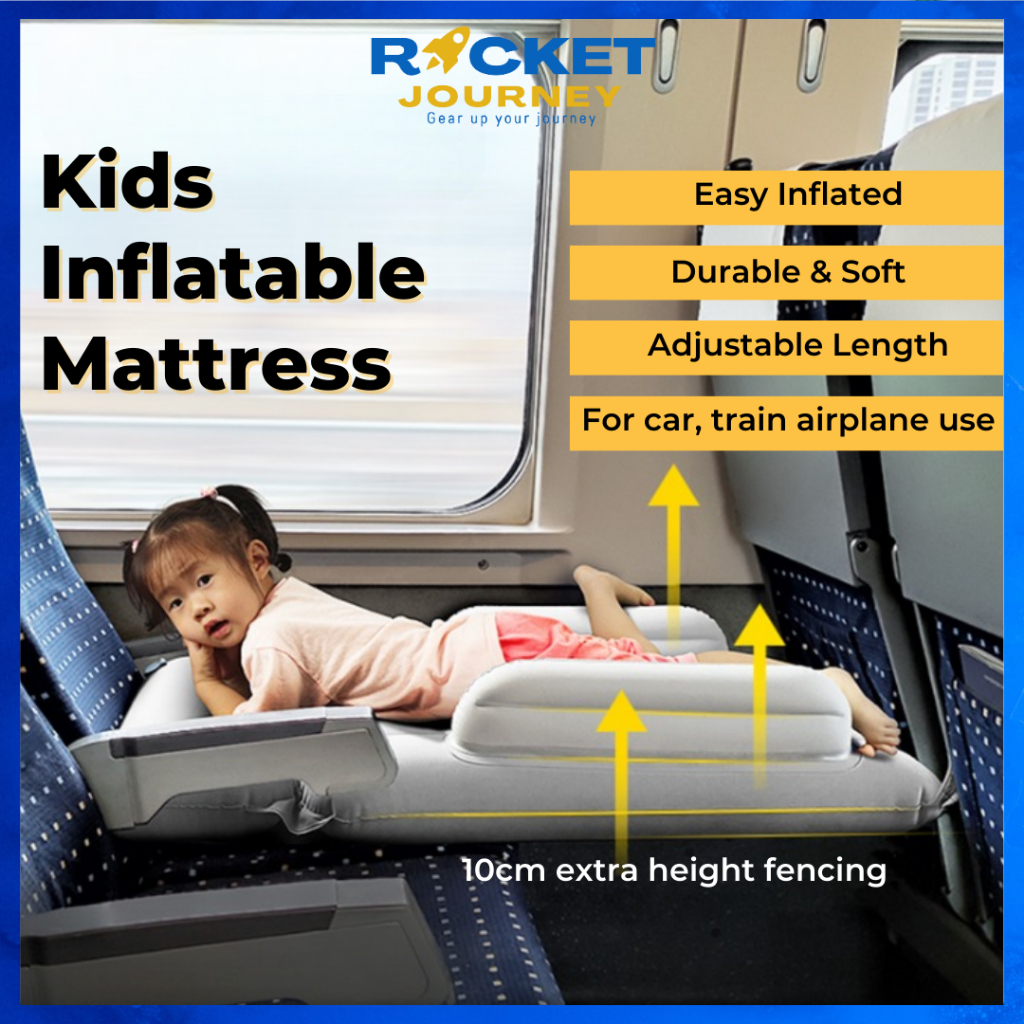Baby Kids Inflatable Mattress Air Bed Long Distance Car Plane High ...