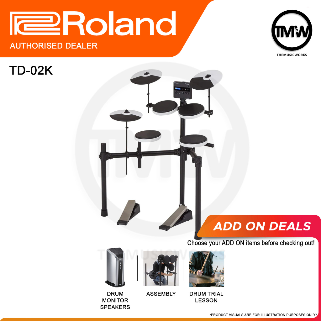 Roland TD-02K Digital Electronic Drums Set Beginner TD02K TD 02K ...