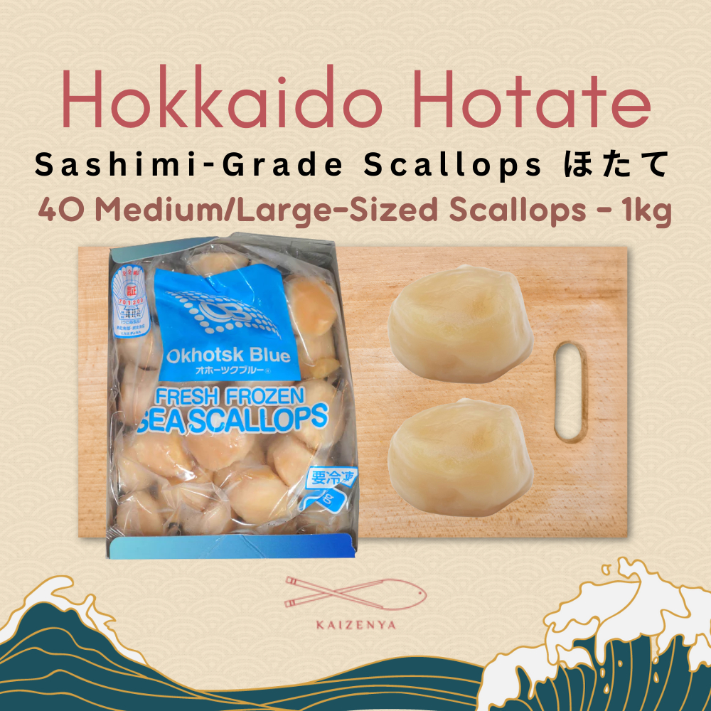 Kaizenya | Hokkaido Hotate 1KG (Sashimi-Grade Scallops) [Small/Medium ...