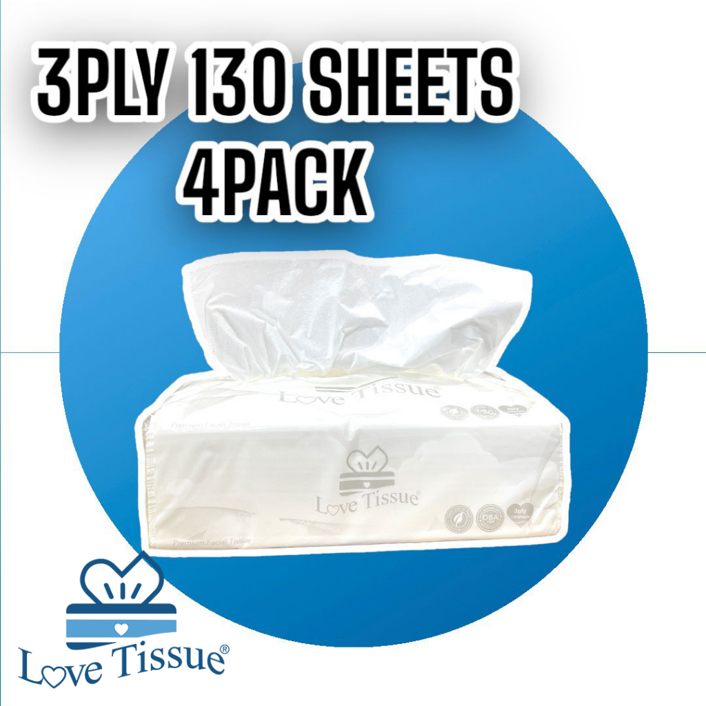 LOVE TISSUE 3PLY 130 SHEET 4 per PACK | Shopee Singapore