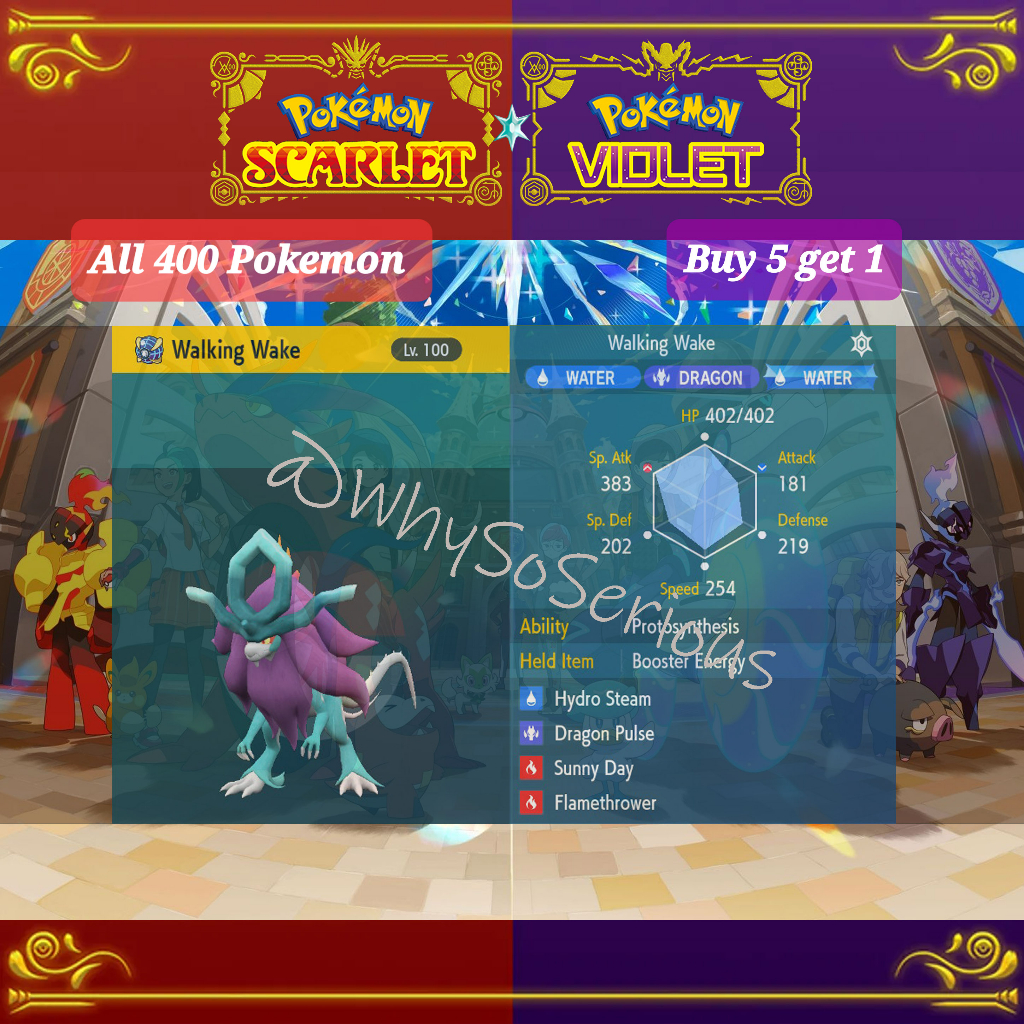 Nintendo Switch Pokemon Scarlet and Violet Battle Ready Walking Wake (Digital Game Code ...