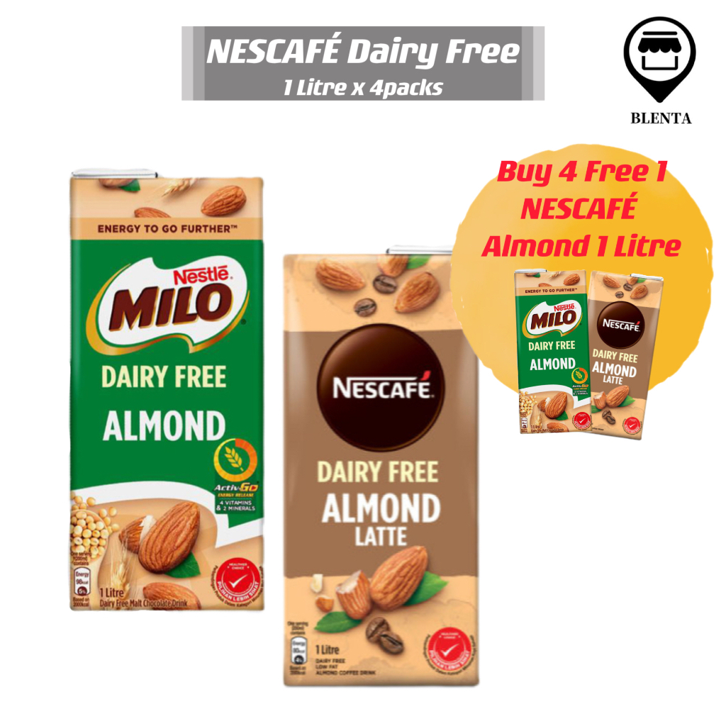 [Bundle of 4]NESTLE Nescafe Dairy Free Almond/Almond Latte 1 Litre x ...