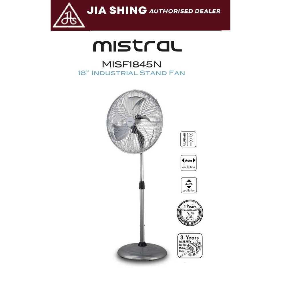 Mistral 18" Industrial Stand Fan MISF1845N | Shopee Singapore