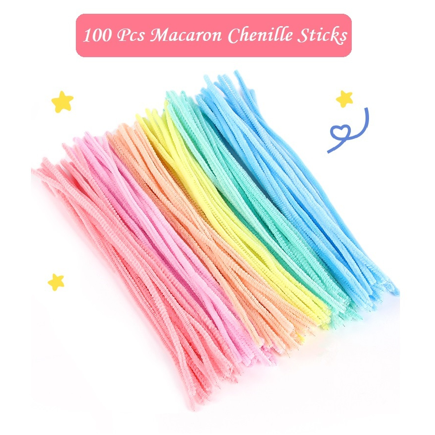 Green Pipe Cleaners 100 Pcs Pipe Cleaner Chenille Stems Assorted Colour ...