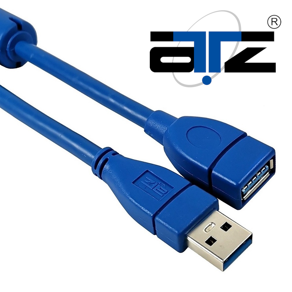 ATZ (1m to 5m) USB 3 Extension Cable A-Male to A-Female w/Ferrite Core ...
