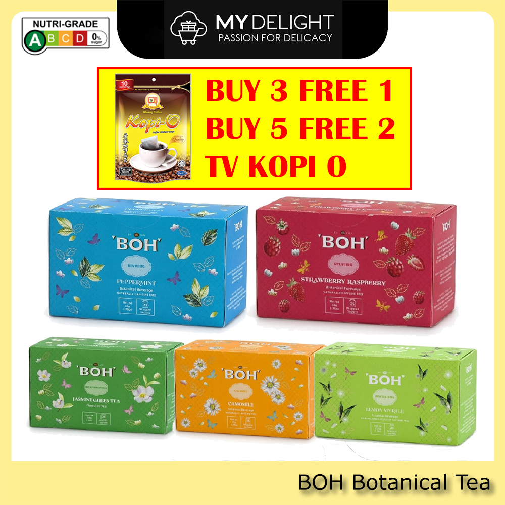 BOH Botanical Tea Bag Camomile Jasmine Green Tea Lemon Myrtle ...