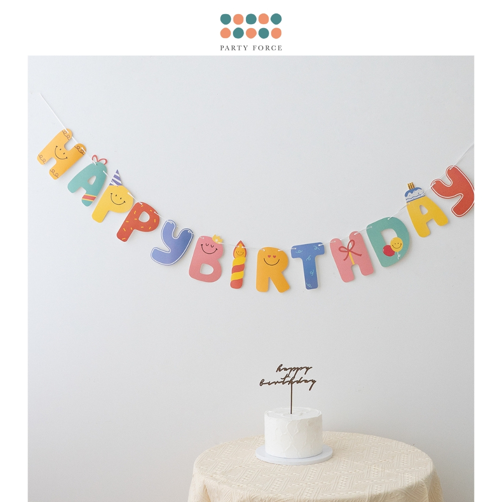 Cute Candle Design HBD banner for birthday decoration | Shopee Singapore