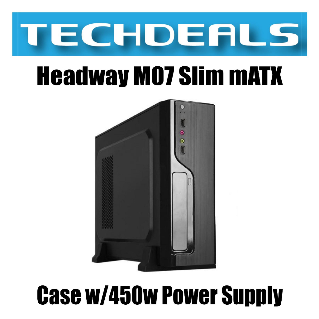 Headway M07 Slim mATX Case w/450w Power Supply | Shopee Singapore