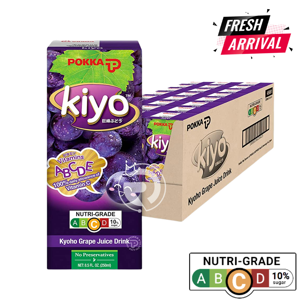Pokka Kiyo Kyoho Grape Juice Packet (250ml x 24 Packets) | Shopee Singapore