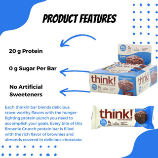 Think !, Think Protein Bar, High Protein Bar, Protein+ 150 Calorie Bars ...
