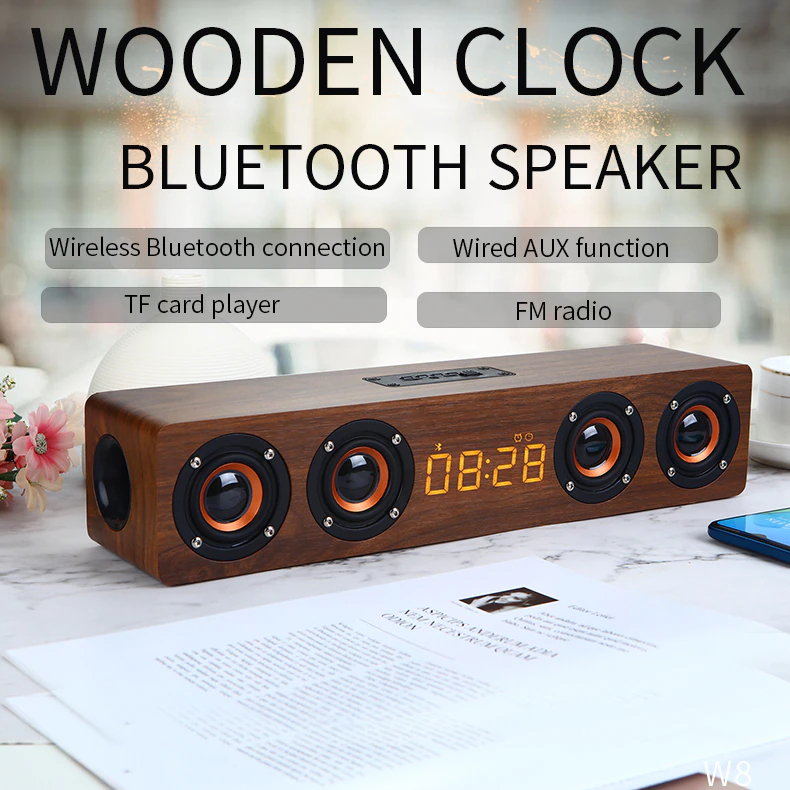 Wooden Soundbar BT Sound Box Music Acoustic System W8C Stereo Music ...