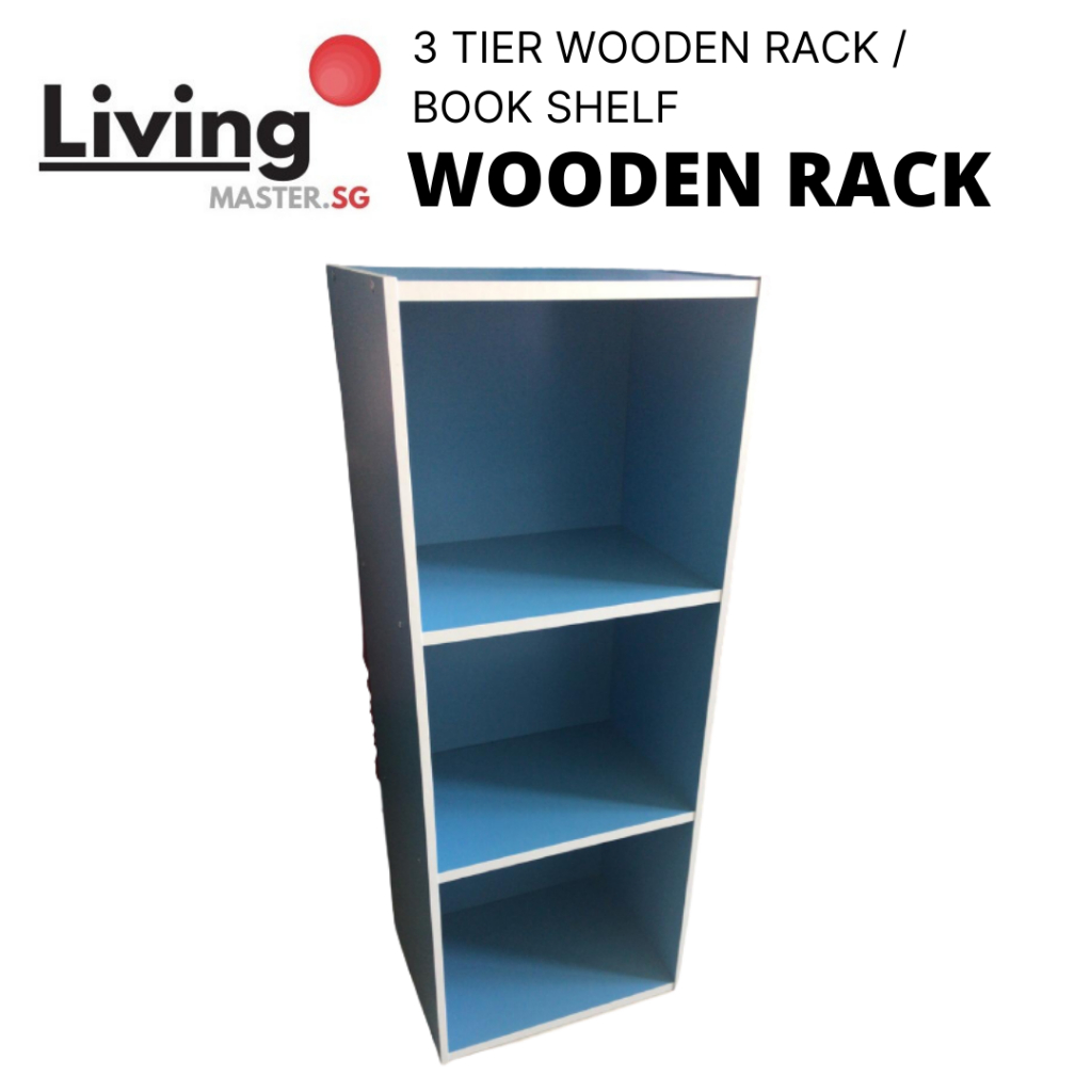 3 Tier Wooden Book Shelf / Bookcase / small bookshelf | Shopee Singapore