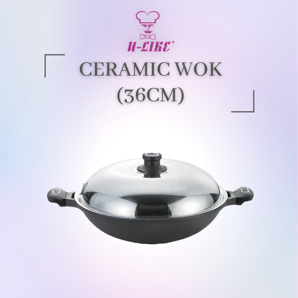 U-LIKE Ceramic Wok - 36cm | Shopee Singapore