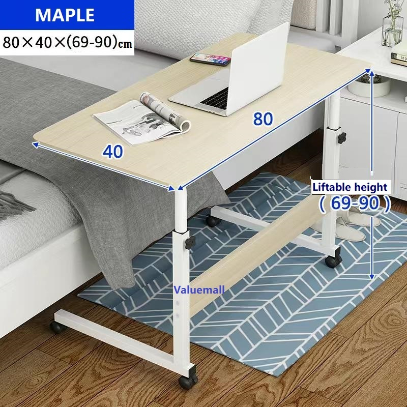 [🔥SG Ready Stock] 60cm/80cm Movable Laptop Table/ Computer Study Desk ...