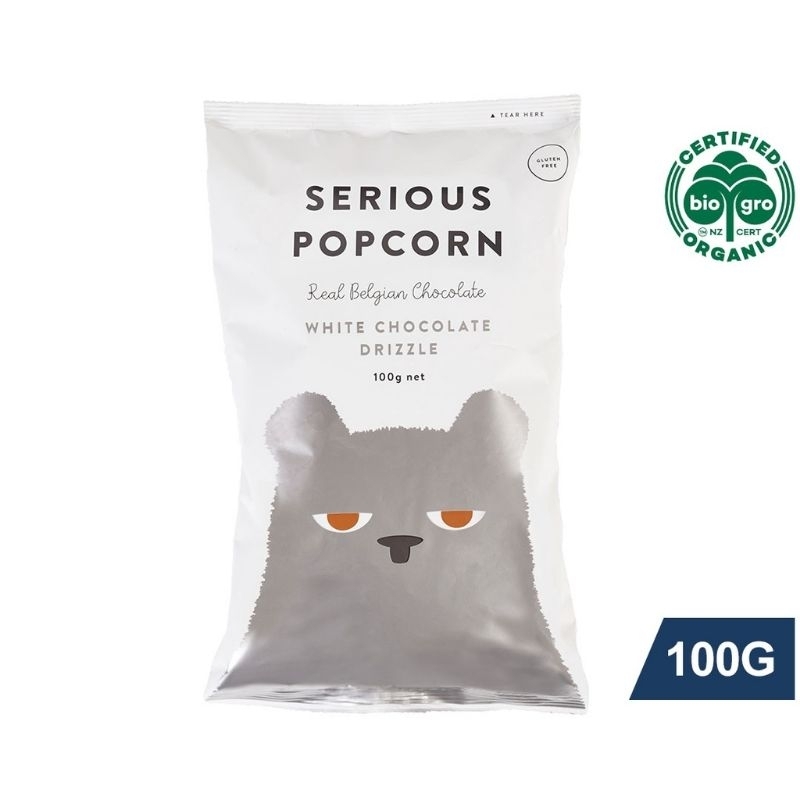 Serious food company Serious Popcorn Organic White Chocolate Drizzle ...