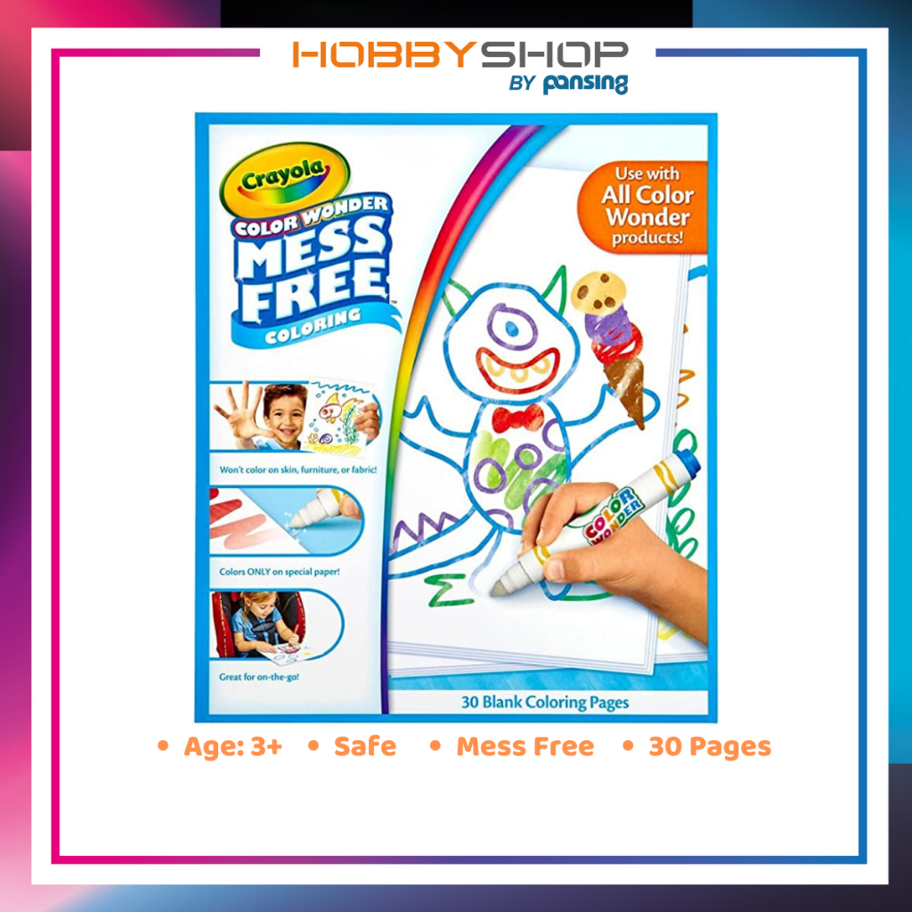 Crayola 752479 Kids Color Wonder Colouring Pad, 30 pages (Age:3 ...