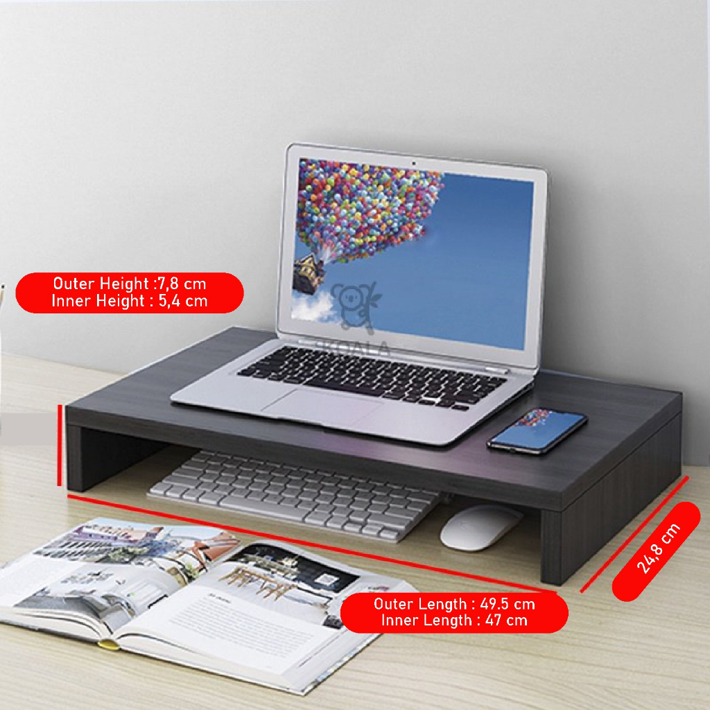 Pocketbee Home - Monitor Stand Monitor Riser/Wooden Ergonomic Laptop ...