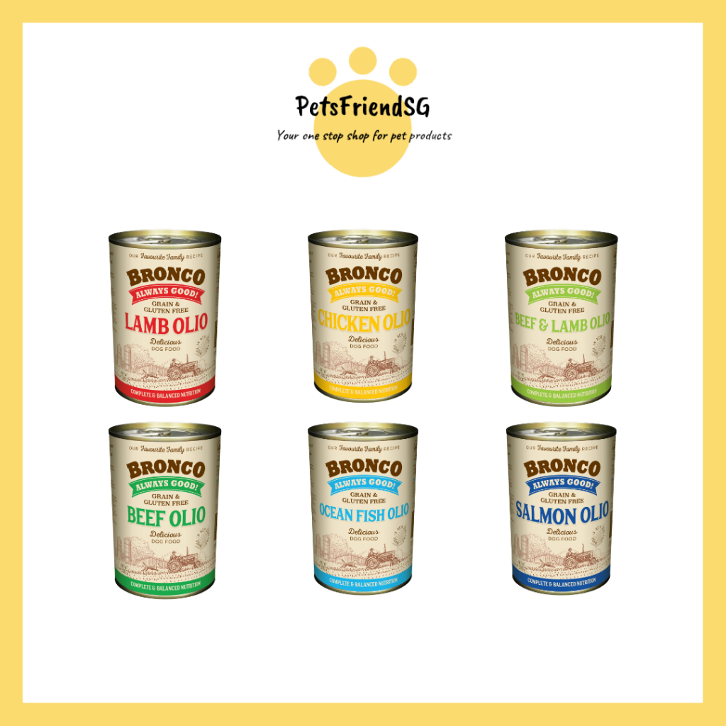 [Bundle of 12] Bronco - Olio Dog Wet Food (390g) | Shopee Singapore