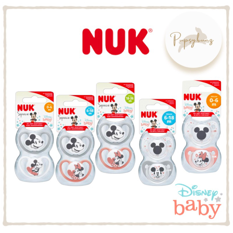 NUK Disney Orthodontic Signature Pacifiers Cap Sensitive Soother ...