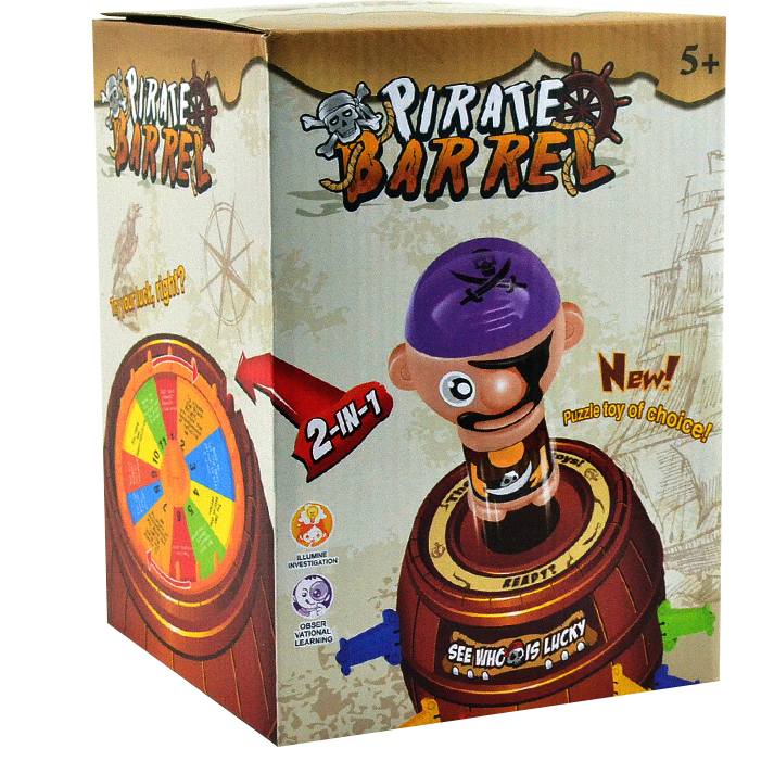 [SG LOCAL SELLER] Pirate Barrel Fun Toy Lucky Stab Pop up Table Game ...