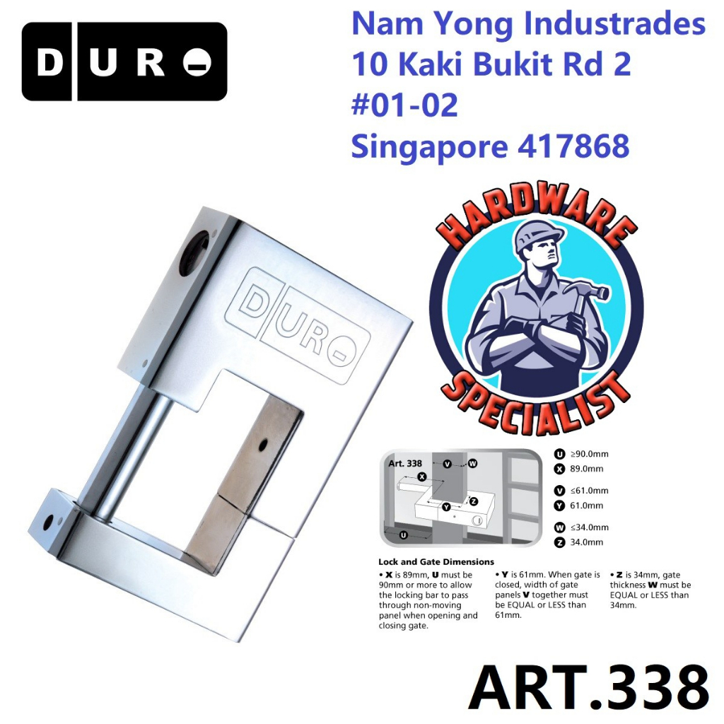 Duro ART 338 High Security Pad Lock (For Older BTO) | Shopee Singapore