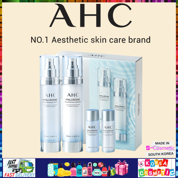 [AHC]NEW GIFT SET Hyaluronic Dewy Radiance Skin Care Set 2x100ml ...