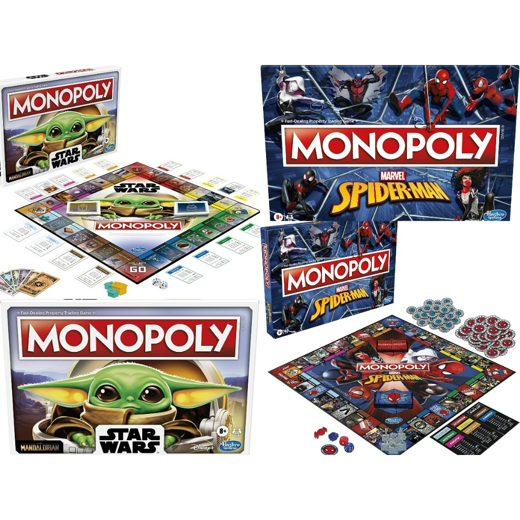 Monopoly Board Game,Marvel Spider-Man Edition Board Game, Play as a ...