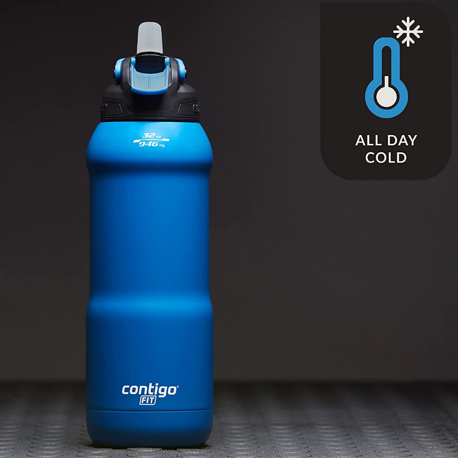 Contigo Fit AUTOSPOUT (With Straw) Insulated Stainless Steel Water ...