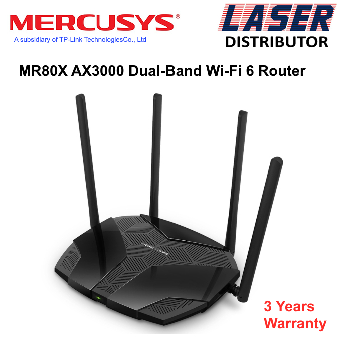 MERCUSYS MR80X NEW AX3000 Dual-Band Wi-Fi 6 Router | Shopee Singapore