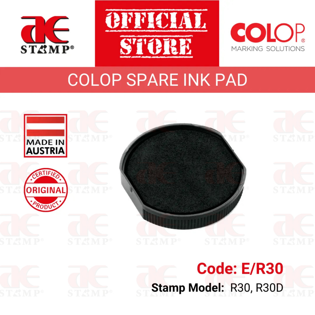 COLOP Replacement Ink Pad | Round Shape Stamp Pad Model R12 R17 R24 R30 R40 R45 R50 | Spare Ink ...