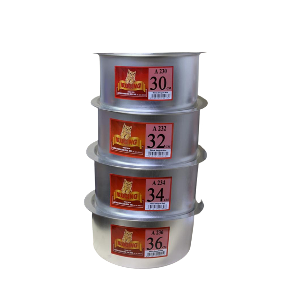 UnihomSG [ReadyStock] 16cm~36cm Thick Indian Aluminium Degchi Pot ...