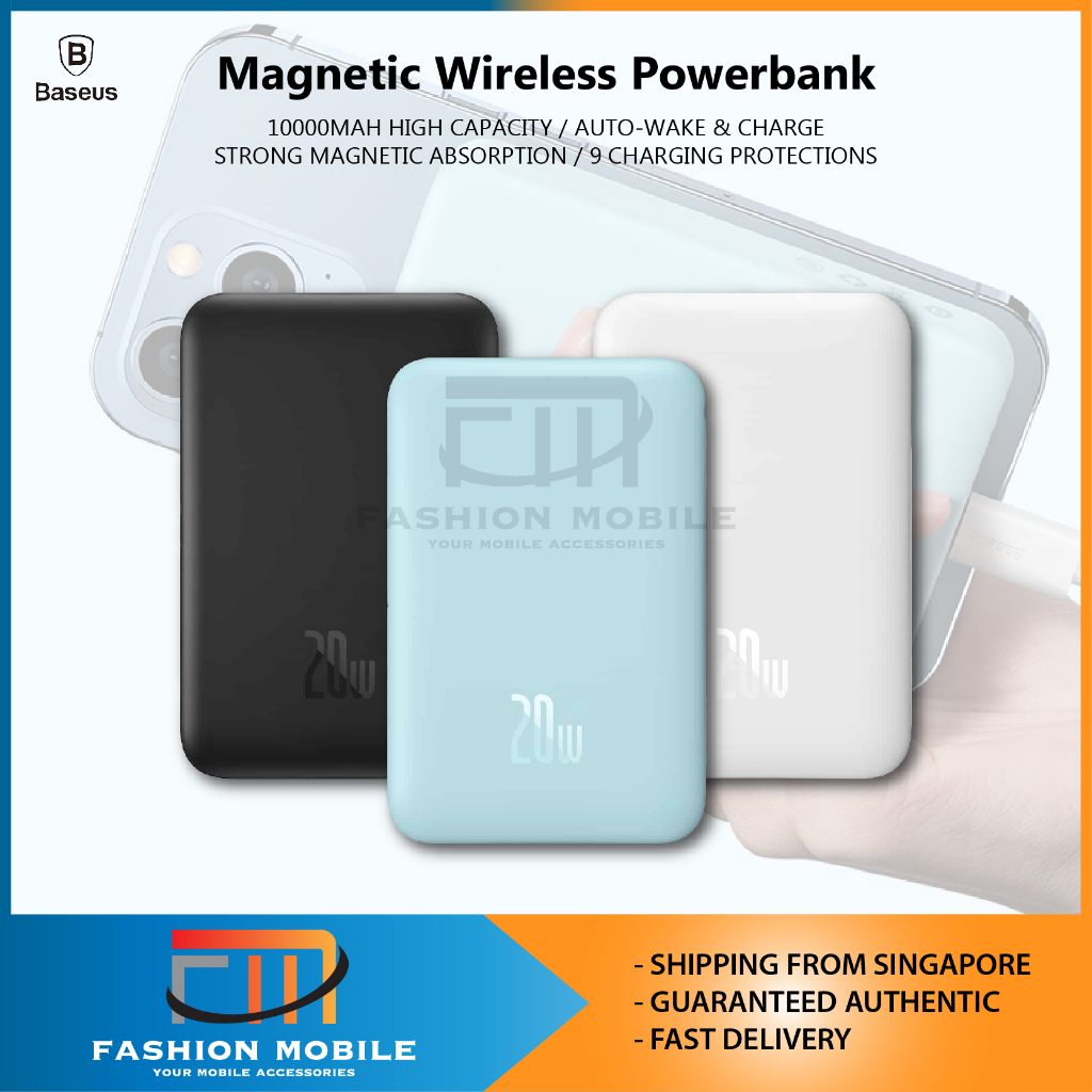 Baseus 20W Magnetic Wireless Charging 10000mAh 6000mAh Power Bank Non ...