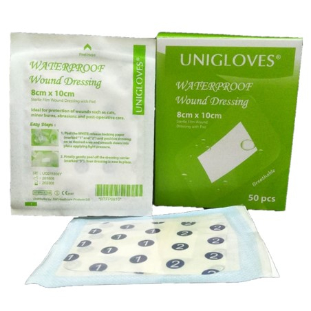 Unigloves Waterproof Wound Dressing with Pad [Assorted Size ...