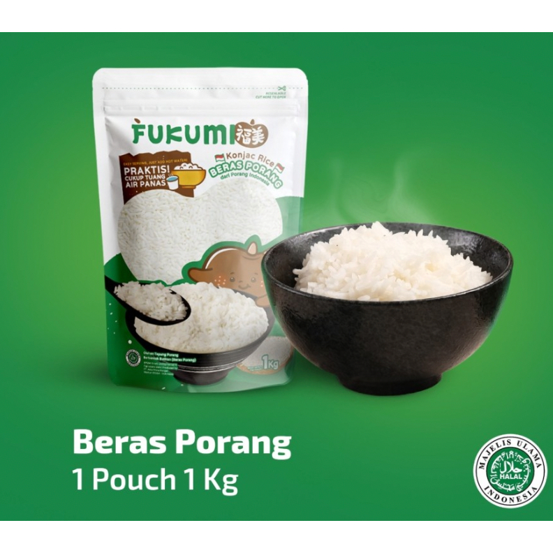 Fukumi Konjac Rice (1kg pack) (Halal) - Look/Smell/Taste like rice ...