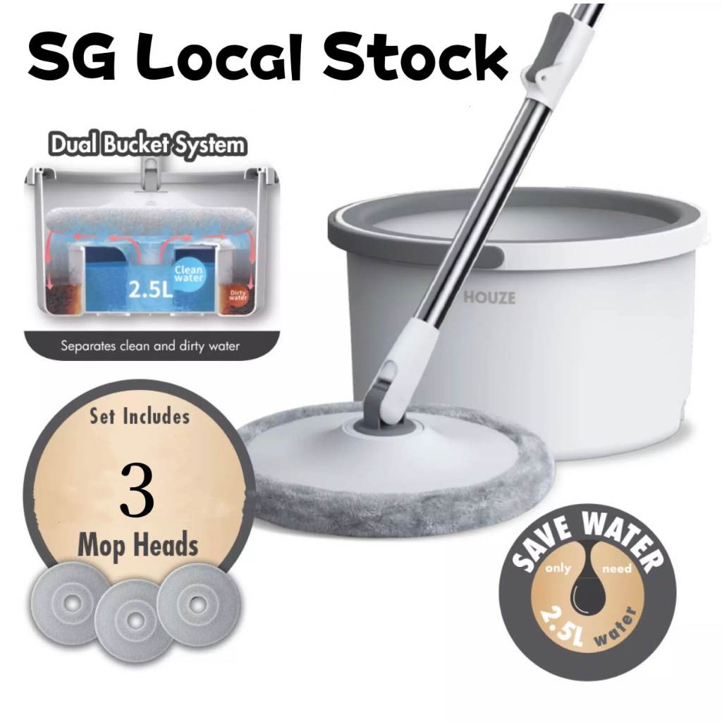 SG LOCAL STOCK|The Clean Water Spin Mop | Shopee Singapore