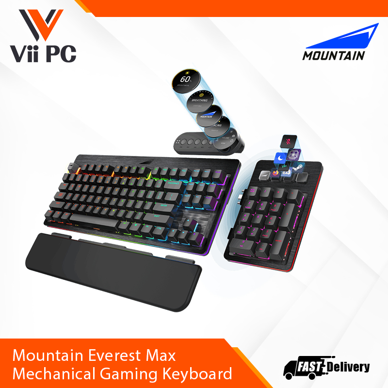 MOUNTAIN Everest Max - RGB Backlit Mechanical Gaming Keyboard - Cherry ...