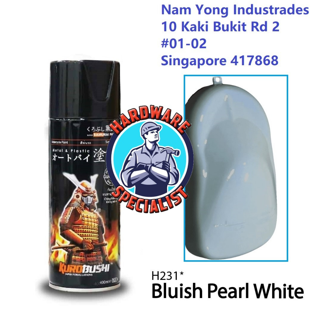 Samurai Paint Honda H231 Bluish Pearl White Spray Paint 400ml | Shopee ...