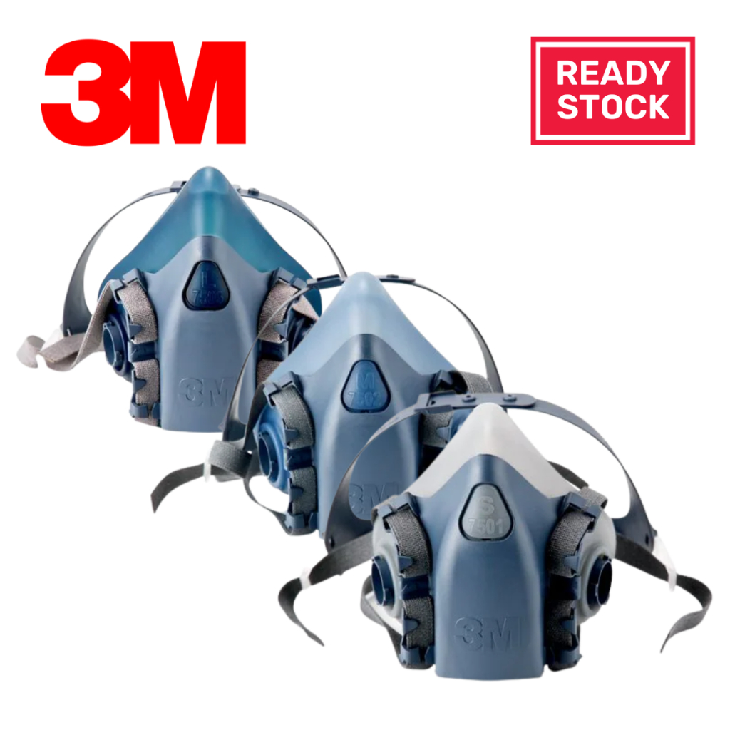 3M Reusable Respirator, Half Face Mask, Silicone Ultimate Half Mask ...