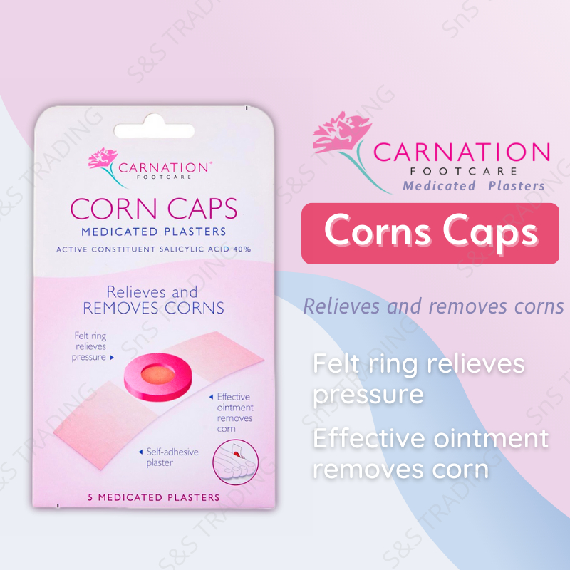 Carnation Footcare Corn Caps 40% Medicated Plasters 5s | Shopee Singapore