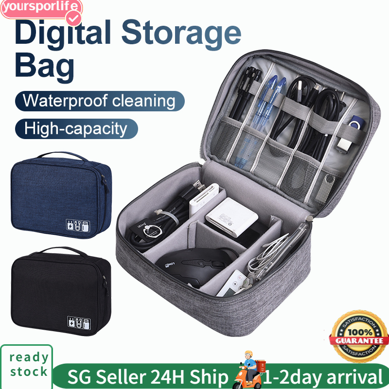 【SG】Electronics Organizer Travel Organizer Case Electronic Accessories ...