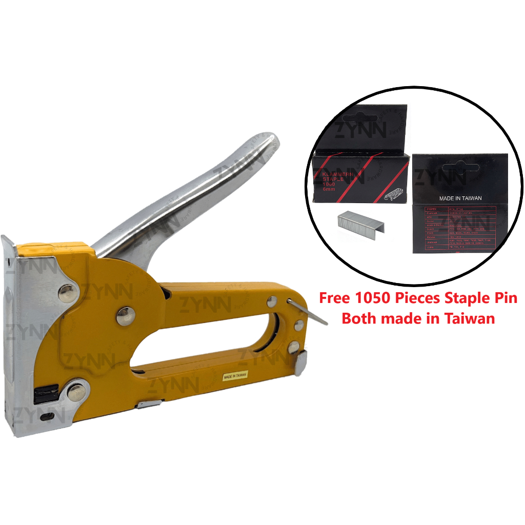 [SG STOCK] STAPLE GUN LIGHT DUTY ORANGE & STAPLE PIN 8MM 1 BOX Total ...