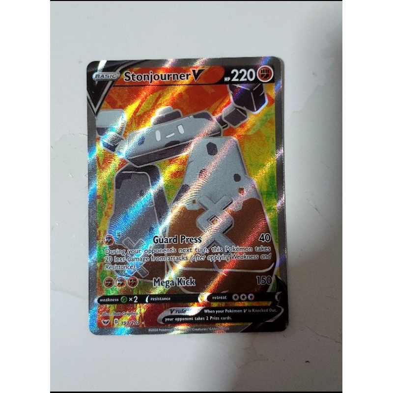 Pokemon stonjourner v full art sword and shield card | Shopee Singapore