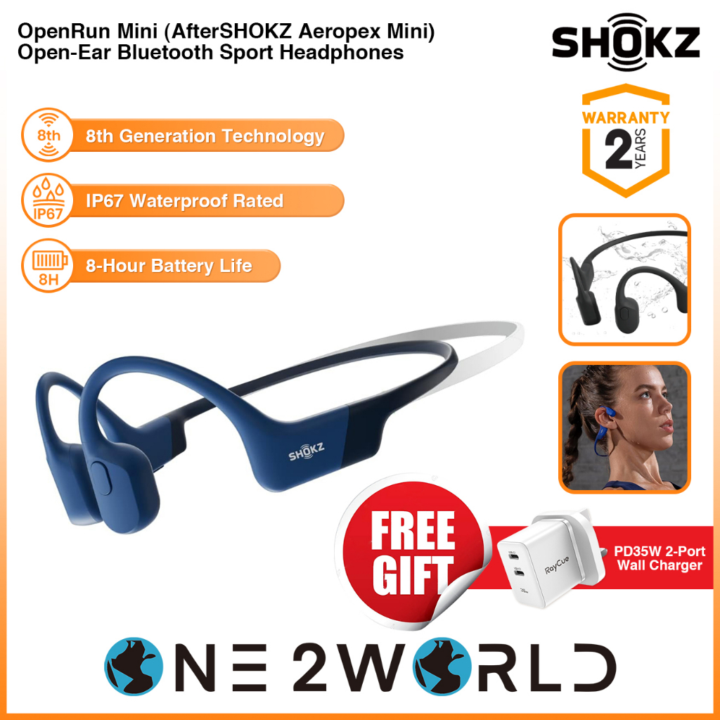 SHOKZ OpenRun Mini (AfterSHOKZ Aeropex Mini) -Bone Conduction Open-Ear ...