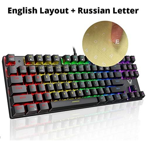 (K04) PICTEK RGB Gaming Keyboard, 27 Customizable RGB Backlit, Blue ...