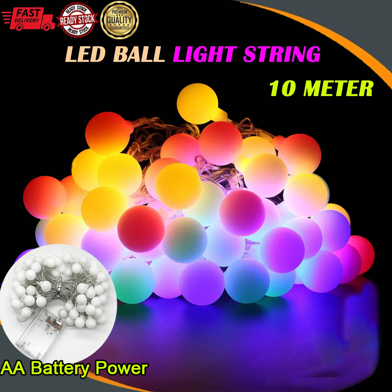 Lampu Raya 10M 80LED Hari Raya Lights Led Ball Light String Lights ...